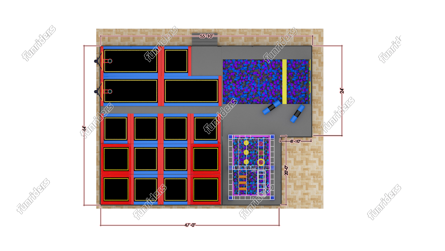 Funriders - Trampoline park manufacturer India | Indoor trampoline park ...